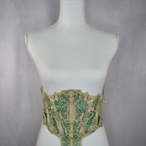 Embroidered Butterfly Waist Corset Belt - Etsy