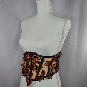 Embroidered Butterfly Waist Corset Belt - Etsy