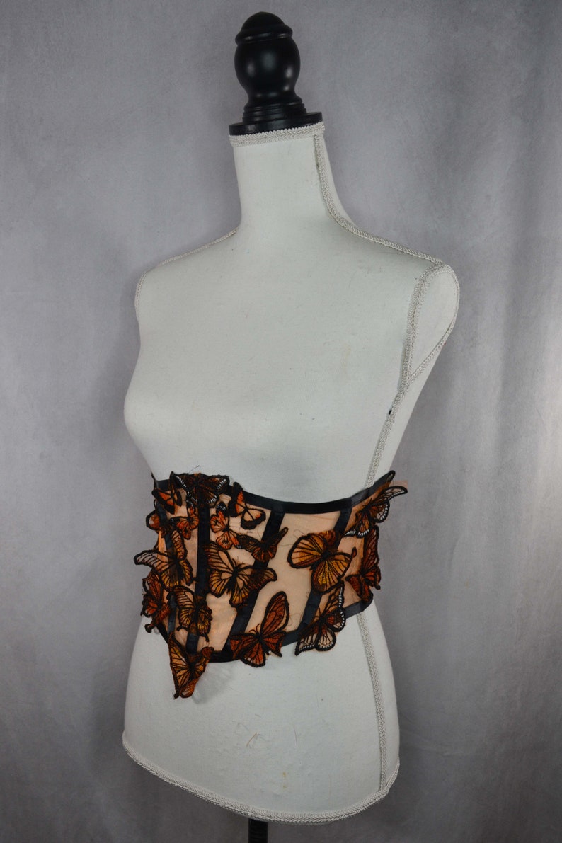 Embroidered Butterfly Waist Corset Belt - Etsy