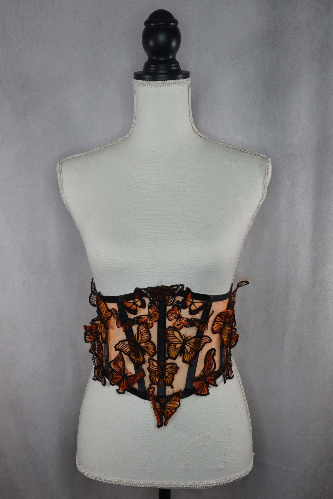 Embroidered Butterfly Waist Corset Belt - Etsy