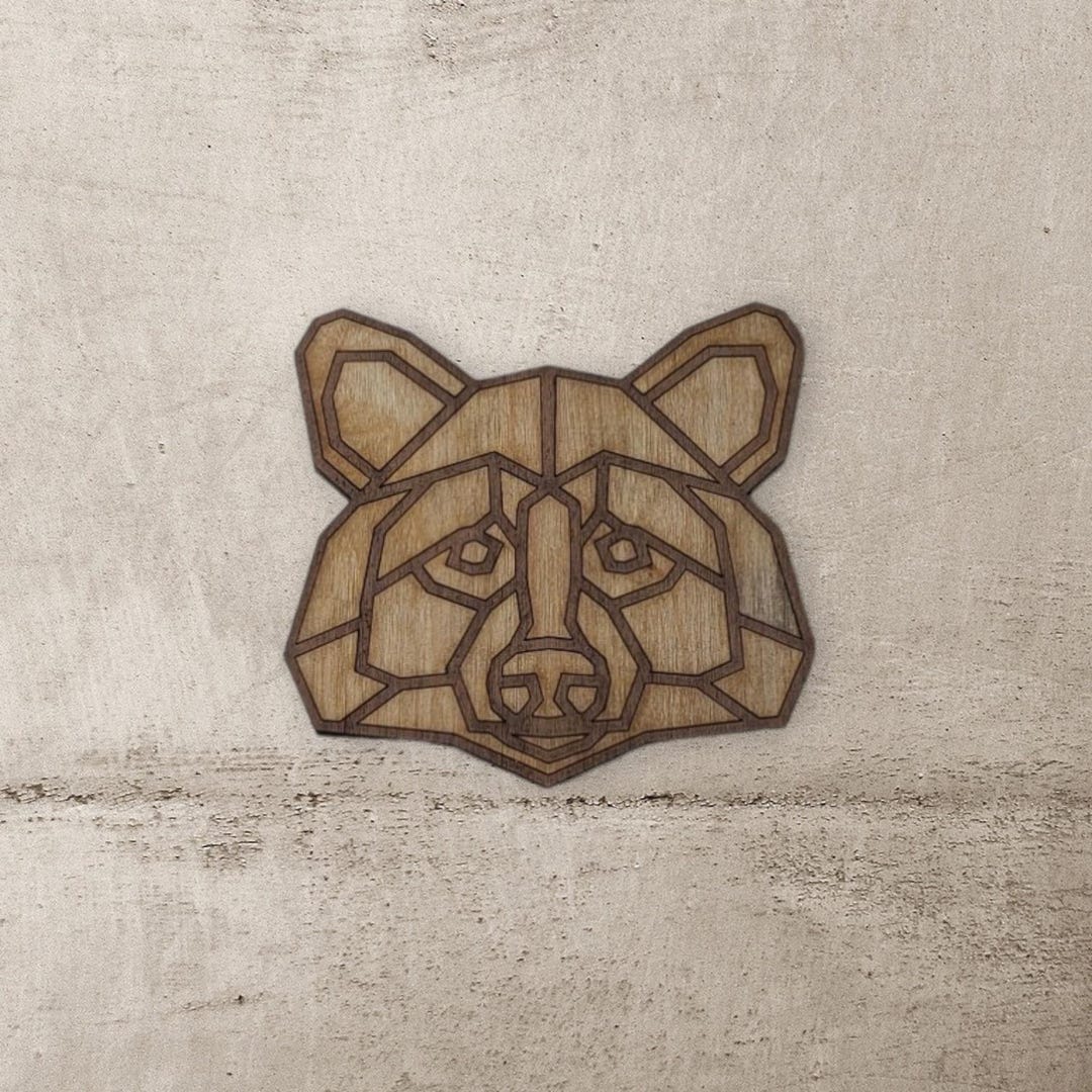 Geometric Raccoon Wall Art Woodland Animal Decor Woodland Themed ...