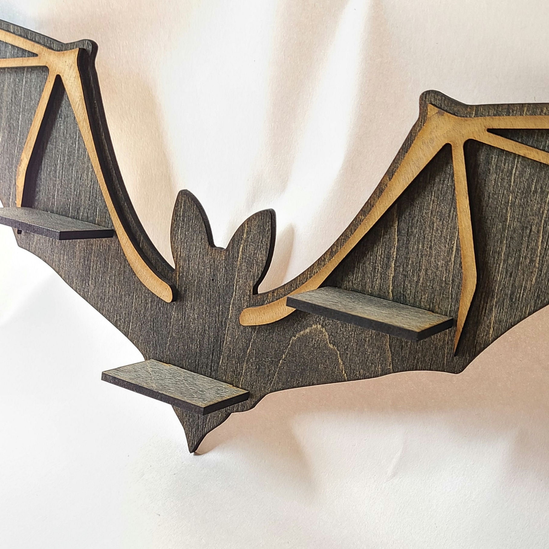 Bat Crystal Shelf Laser Cut Bat Shelf Halloween Gift Spooky Decorations ...