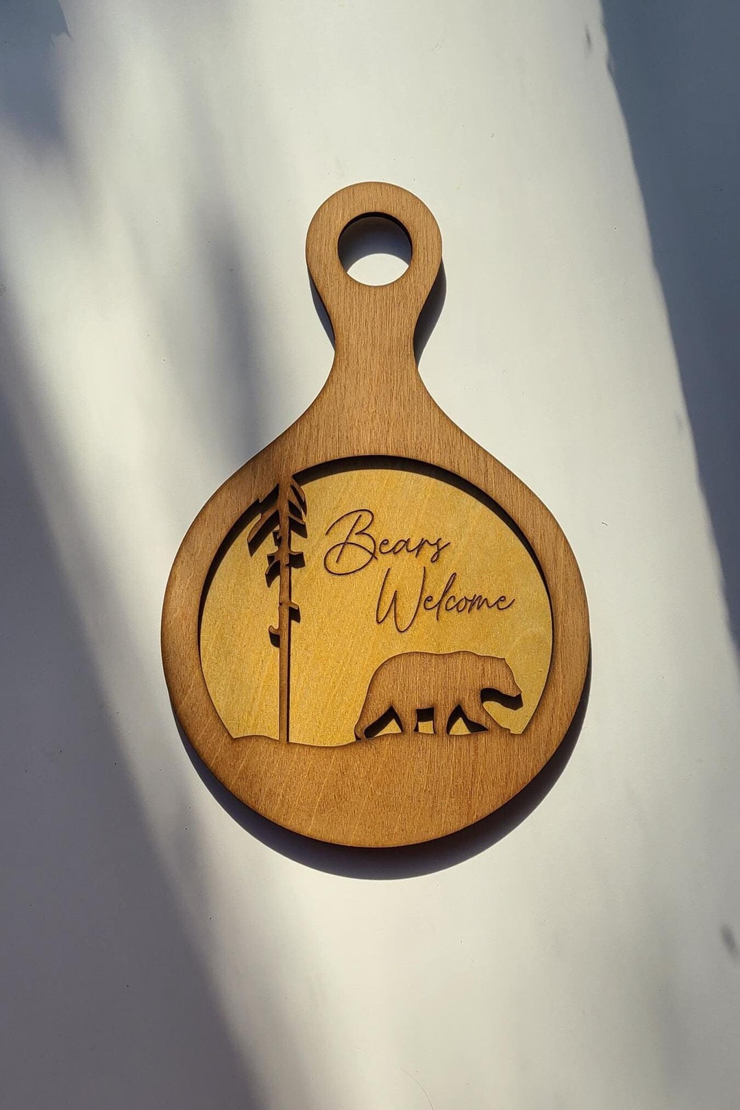 Bear Themed Decorative Cutting Board Black Bear Kitchen Decor Kitchen ...