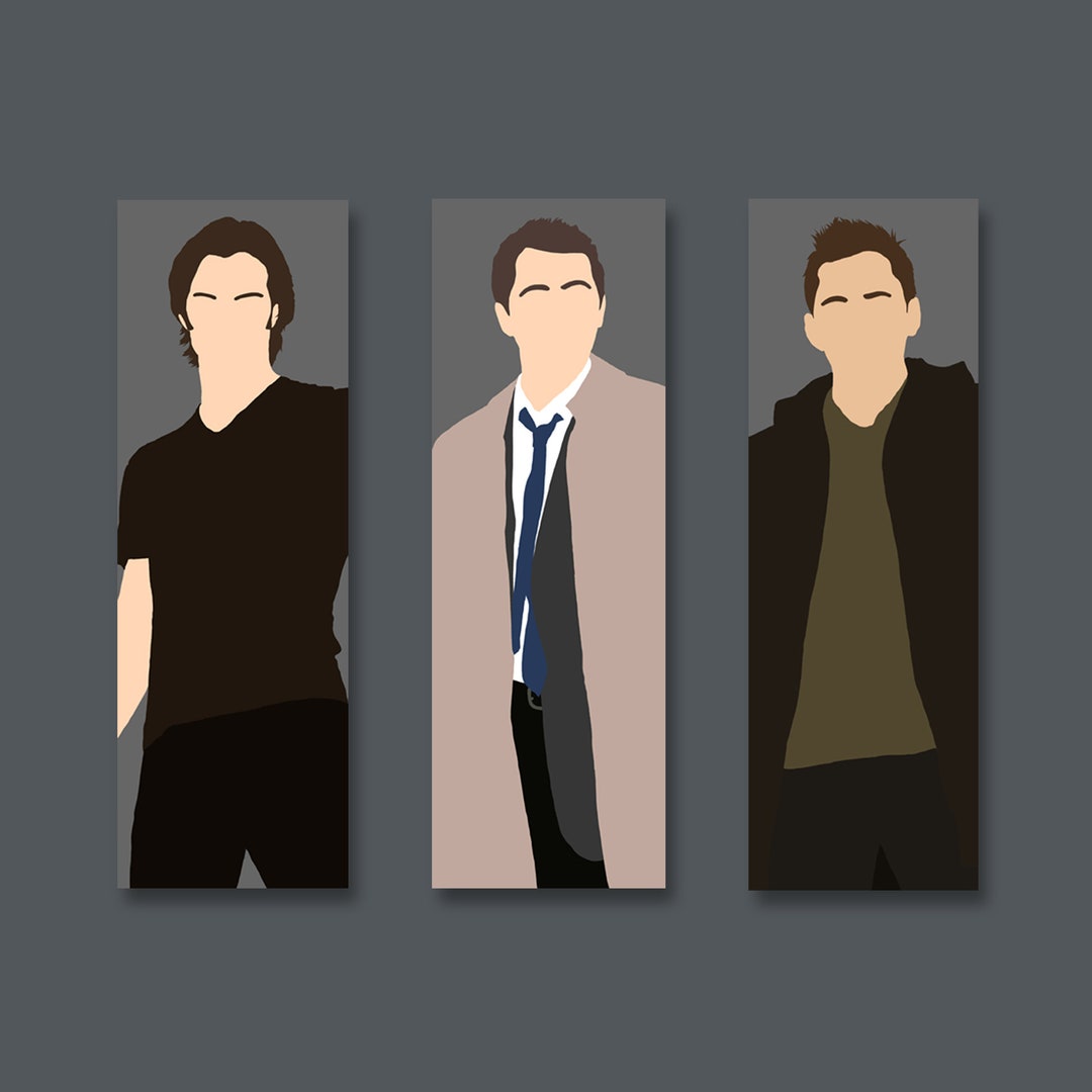 Supernatural Bookmark SPN Castiel Sam and Dean Winchester Comfort ...
