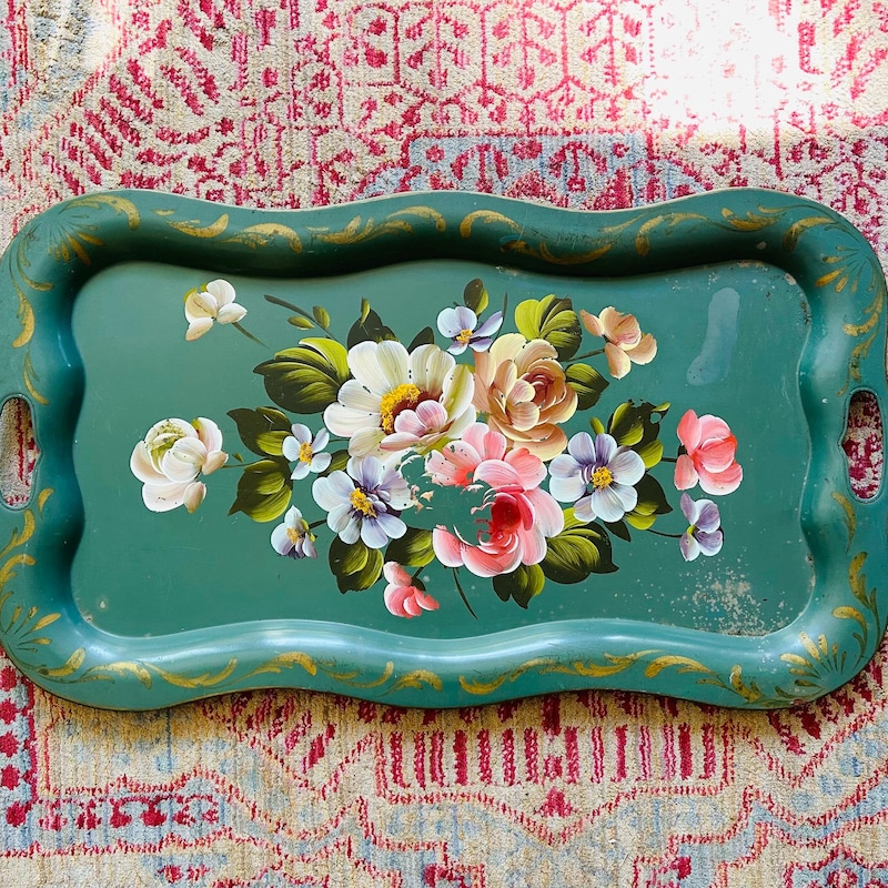 Antique Serving Tray - Etsy