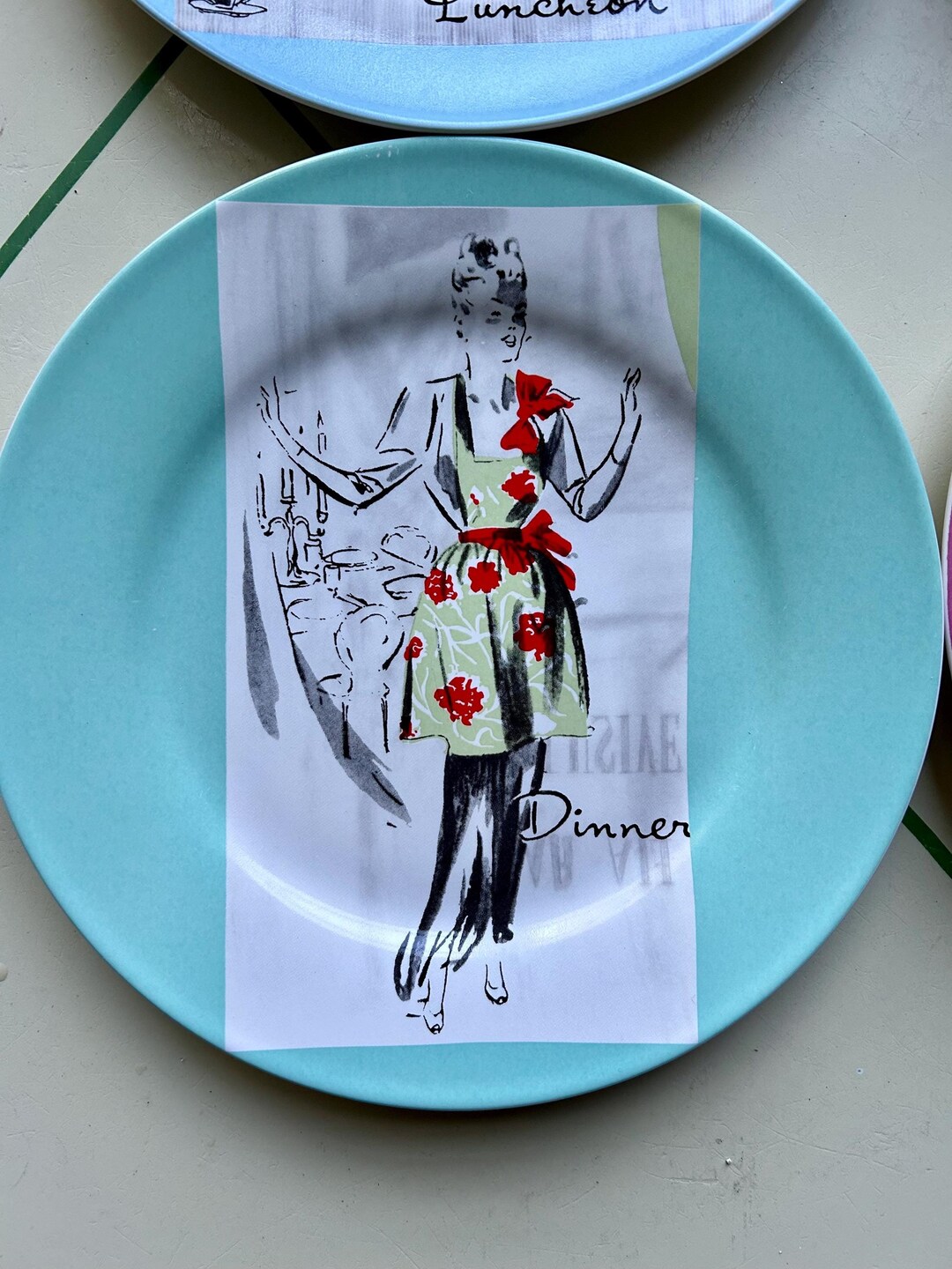 Vintage Set of Rosanna Kitschy Women Supper Cocktail Dessert Plates ...