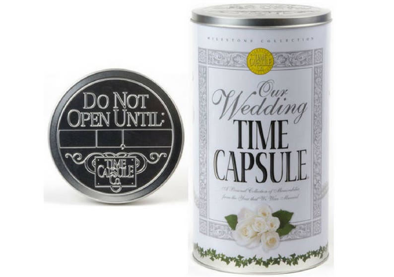 Wedding Time Capsule Container - Tin - Keepsake Box / Bridal Shower ...