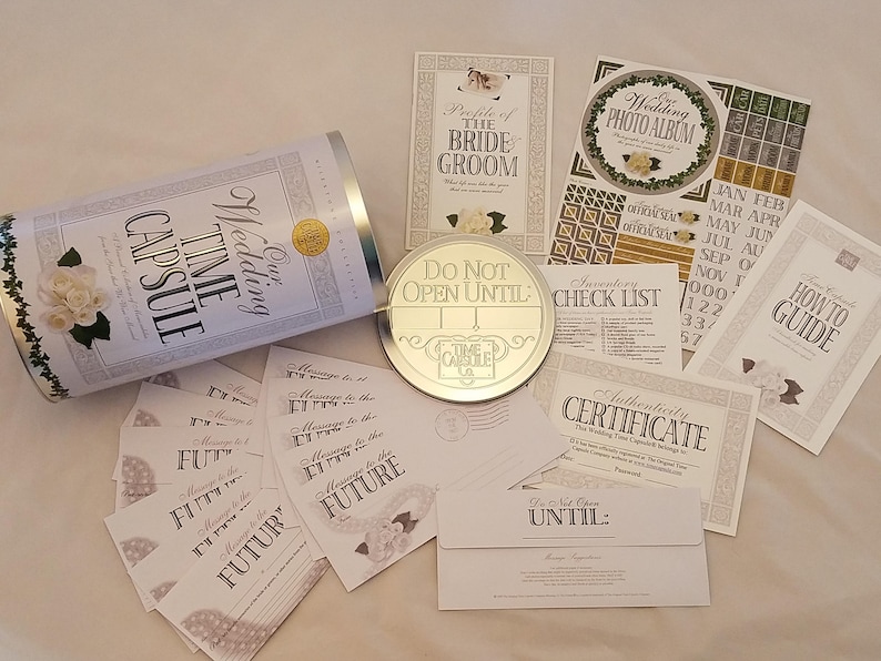 Wedding Time Capsule Container - Tin - Keepsake Box / Bridal Shower ...