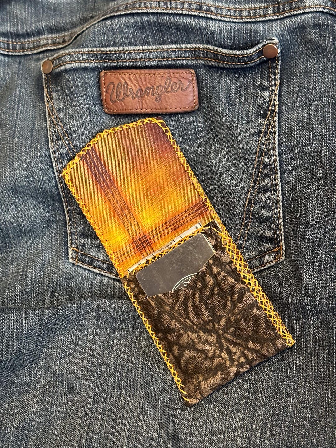 Minimalist Front Pocket Leather "flip Wallet" Pattern - Etsy