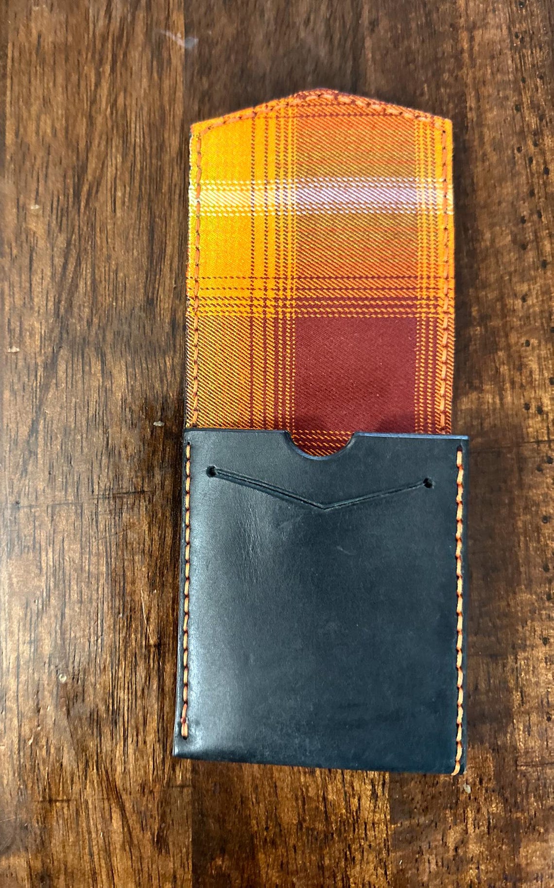Minimalist Front Pocket Leather "flip Wallet" Pattern - Etsy