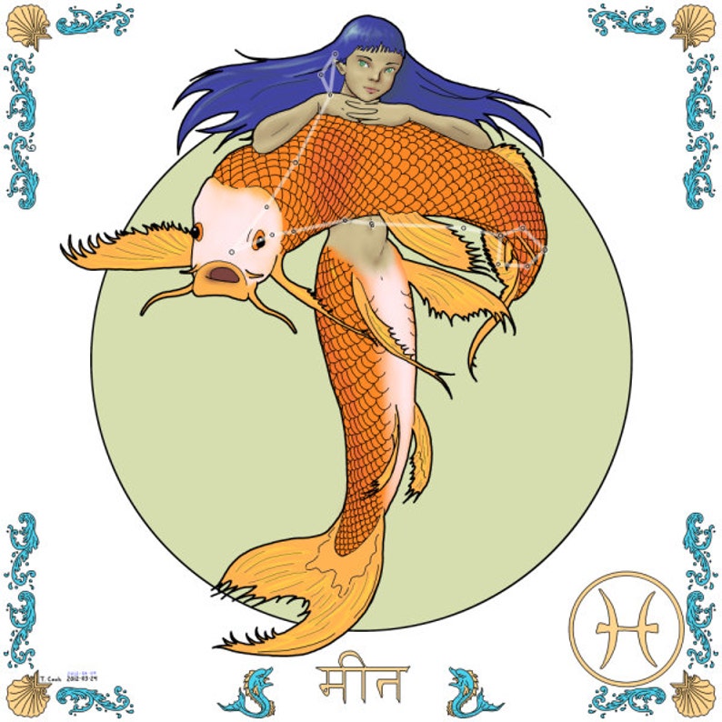 Mermaid Zodiac - Pisces - Etsy