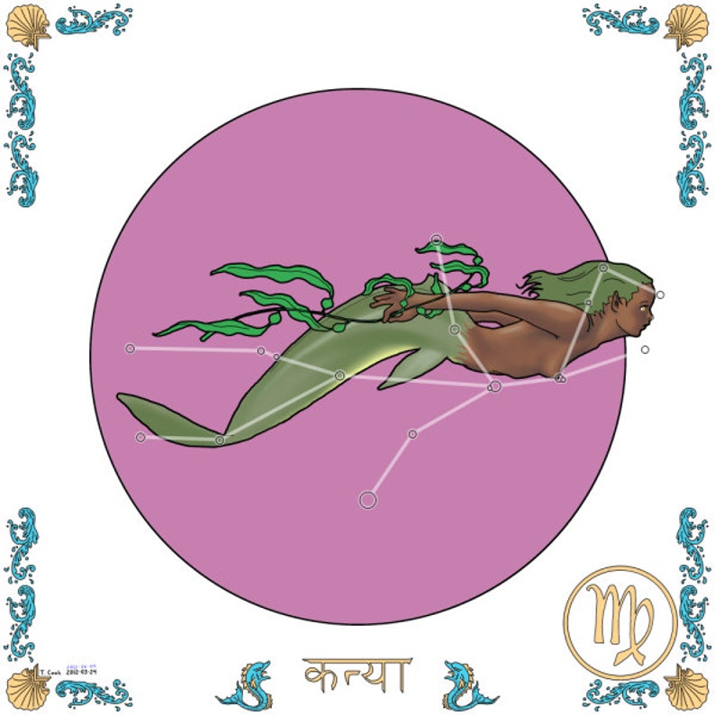 Mermaid Zodiac - Virgo - Etsy