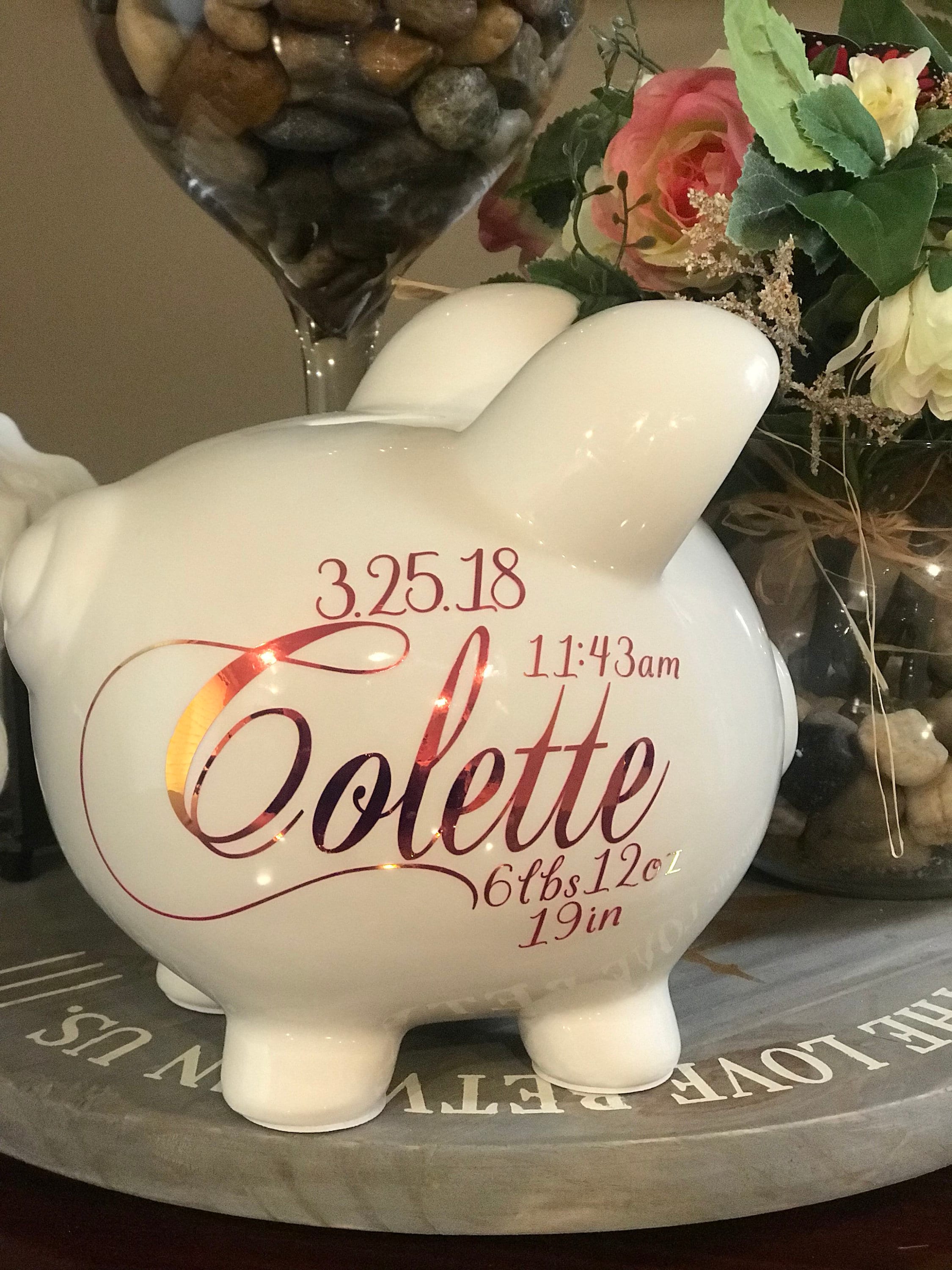 Personalized Piggy Bank - Etsy
