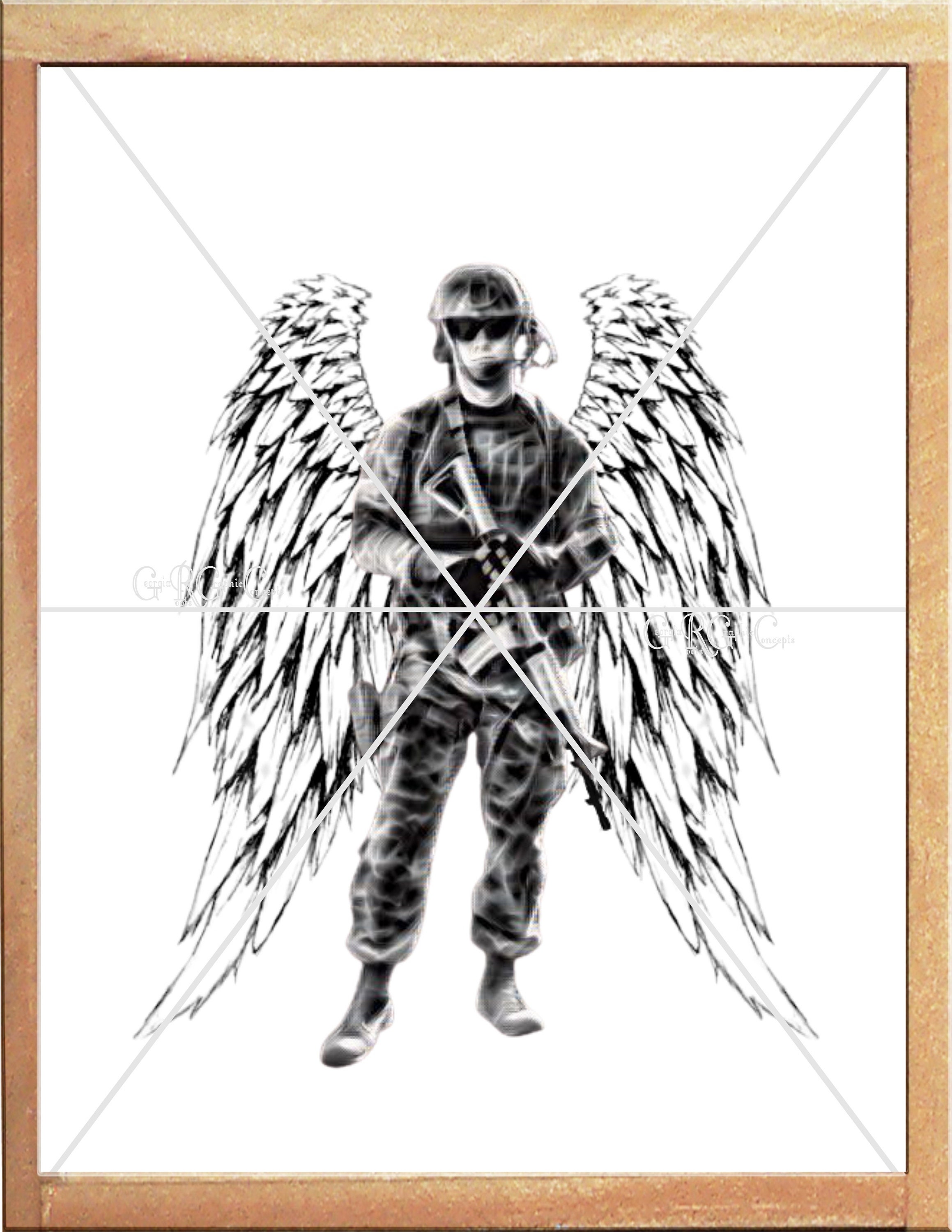 Fallen Soldier Tattoo With Wings