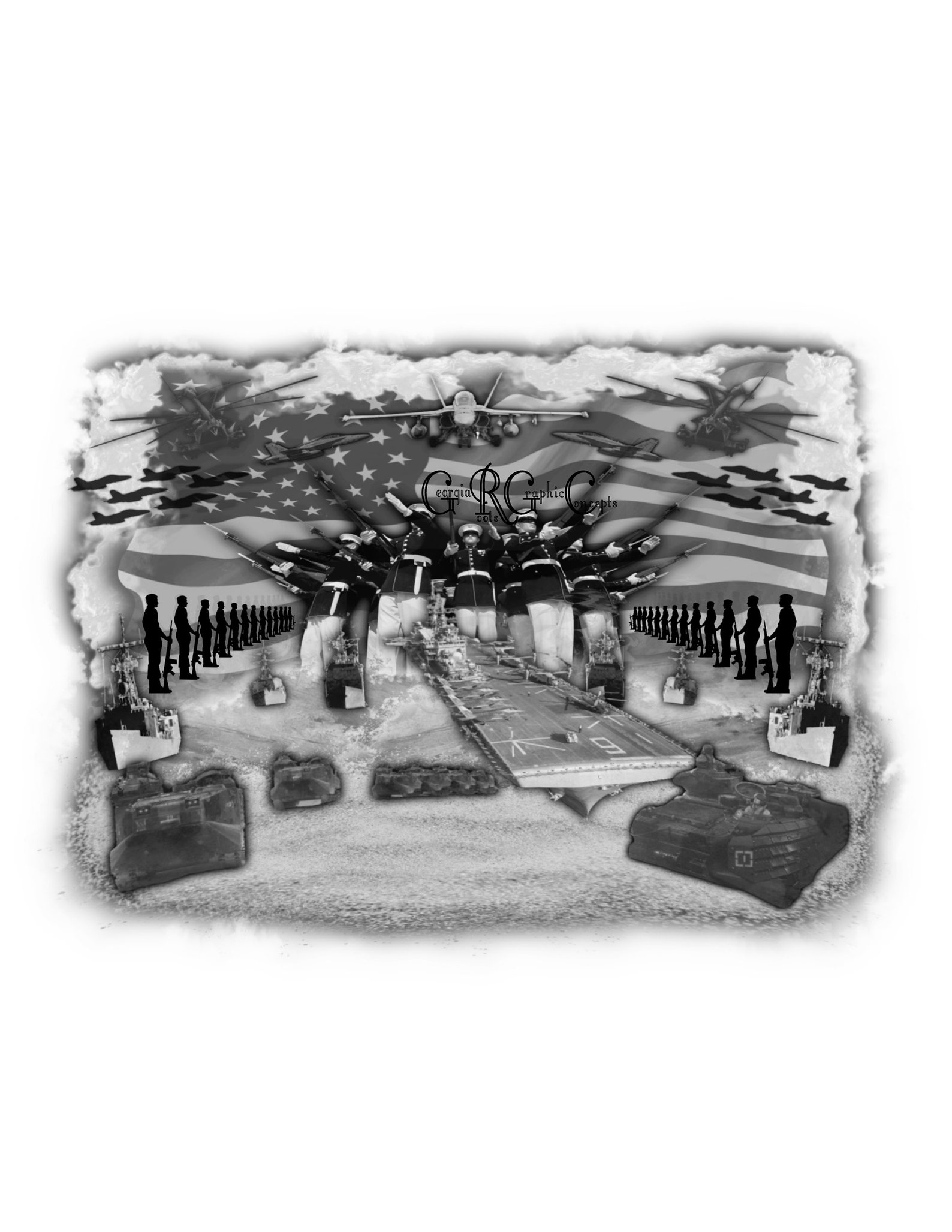 Abstract US Patriotic Marine Corp USMC Military Soldiers - Etsy