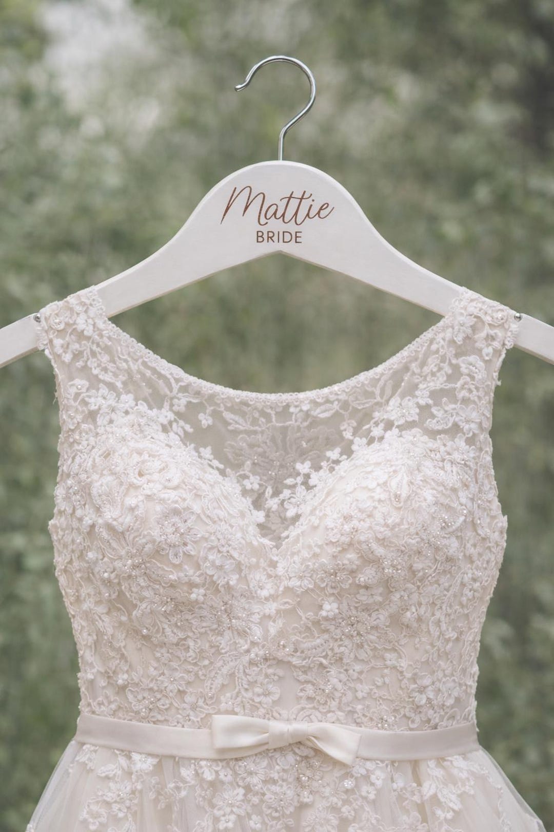 Custom Name Engraved Hanger | Personalized Wedding Day Hanger | Bridal ...