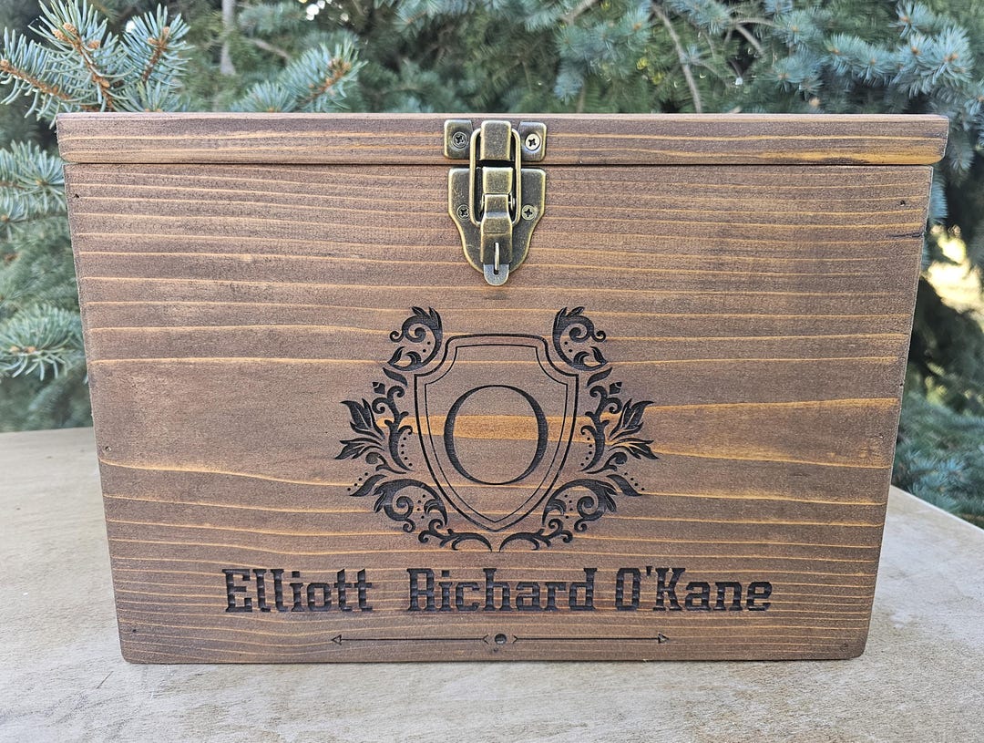 Personalized Keepsake Boxes for Babies, Wooden Memory Box, Time Capsule ...