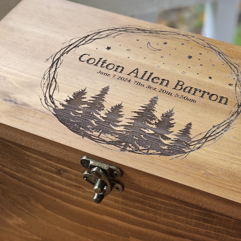 Pine Tree Storage Box - Etsy