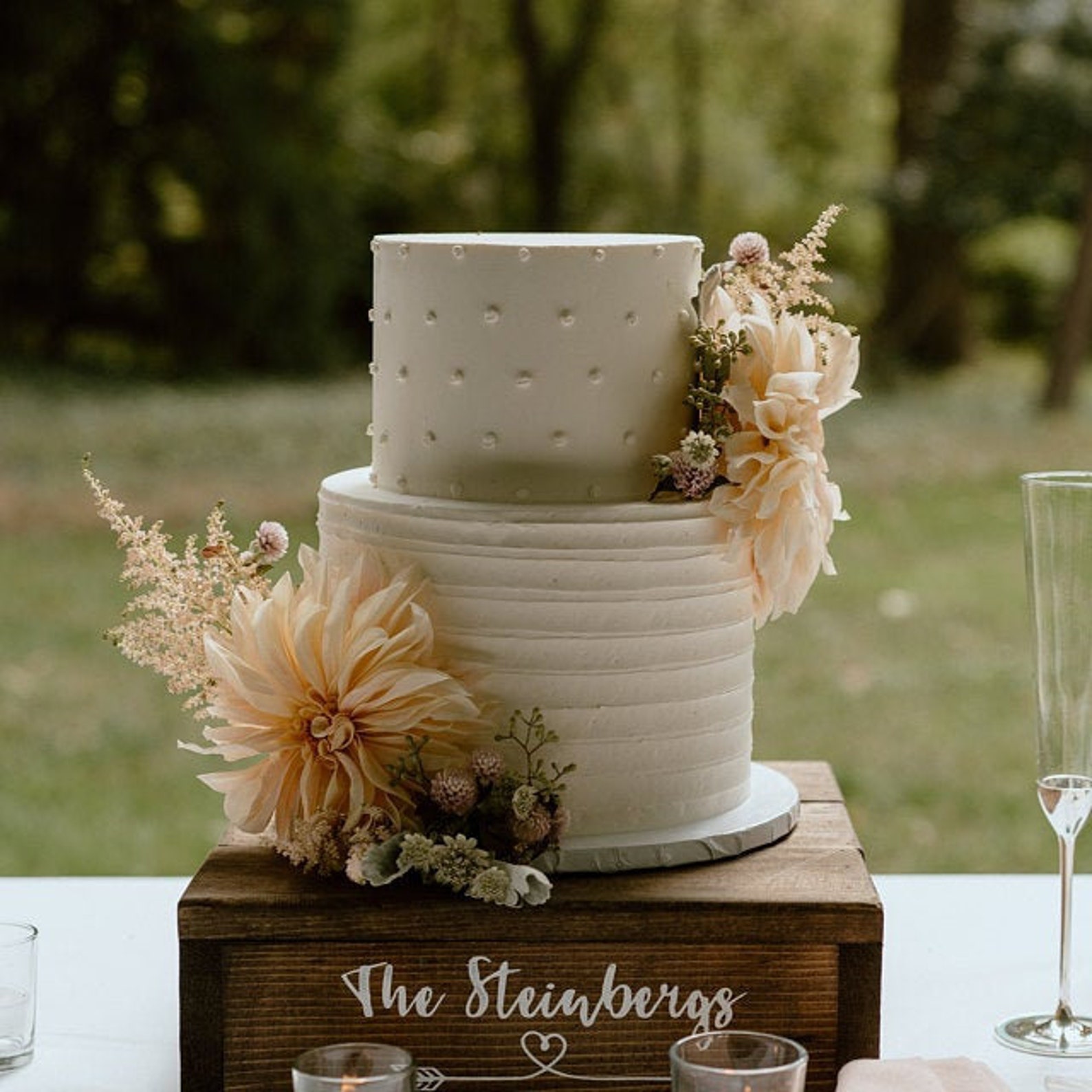 Cake Stand Rustic Wedding Cake Stand Soild Wood Cake Stand - Etsy