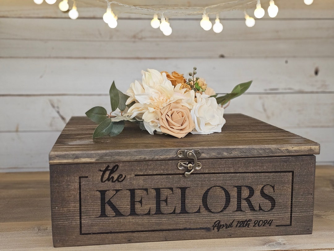 Personalized Cake Stand 14x14x6 Keepsake Box Wedding Cake Stand and ...