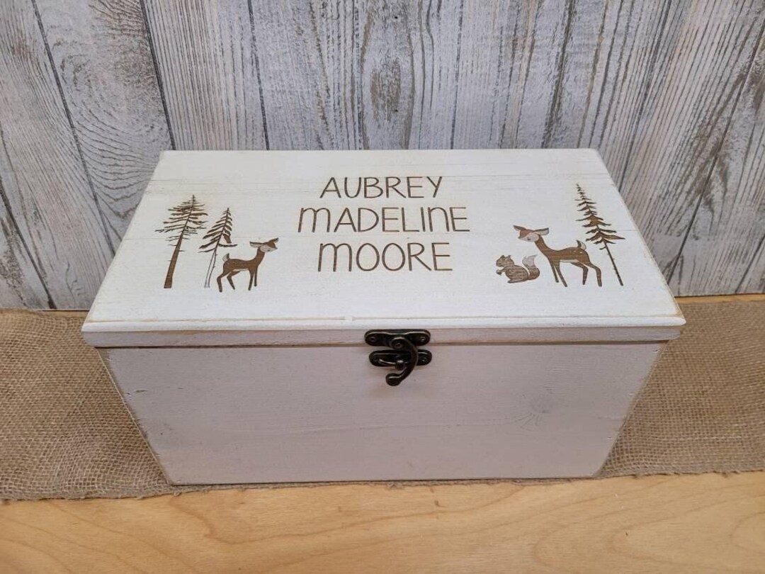 Personalized Rustic Wooden Keepsake Box | Small Keepsake Box | Large ...