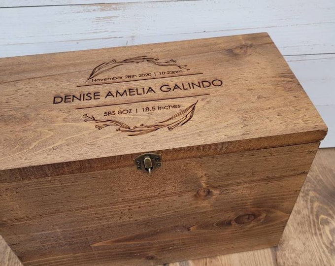 Keepsake Boxes for Babies Wooden Memory Box Time Capsule - Etsy