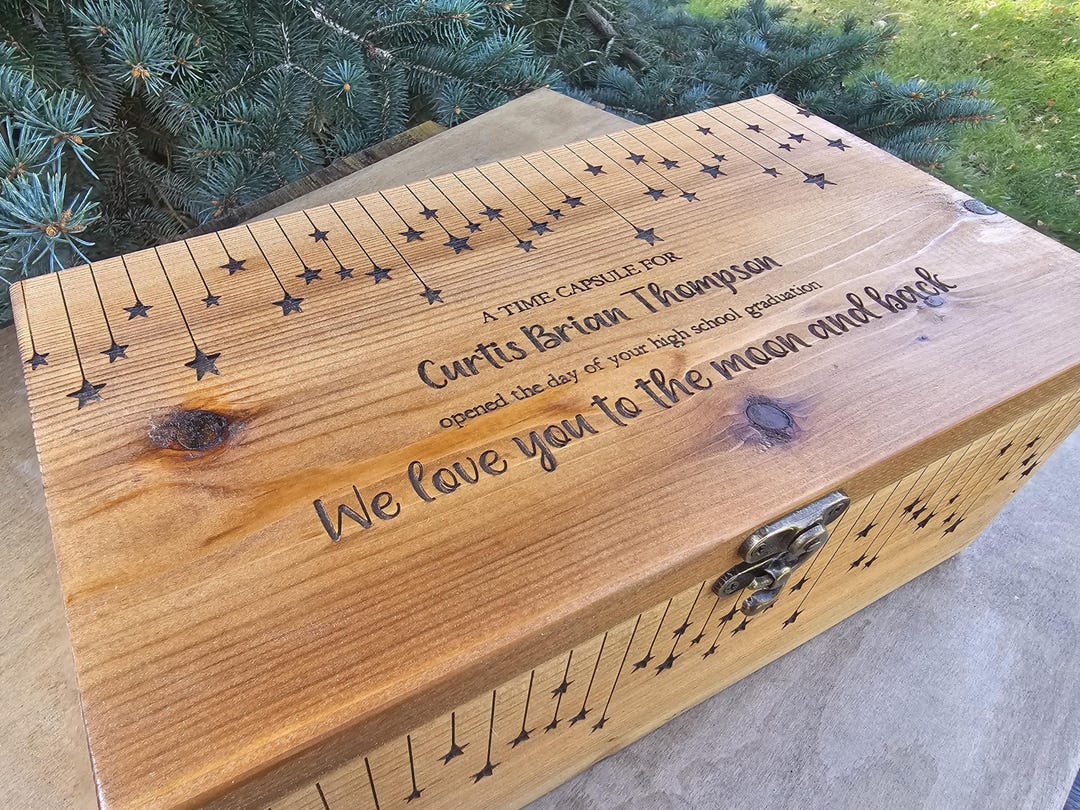 Time Capsule Keepsake Box for Newborn | Senior Gift | Personalized ...