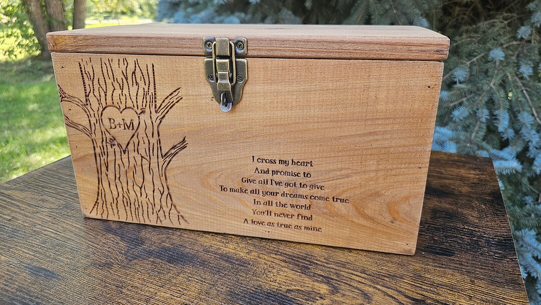 Wooden Wedding Card Box Rustic Wedding Card Box Card Box for Wedding ...