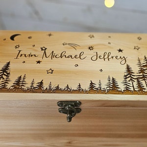 Large Rustic Keepsake Box Mens Personalized Keepsake Box Dads Travel ...