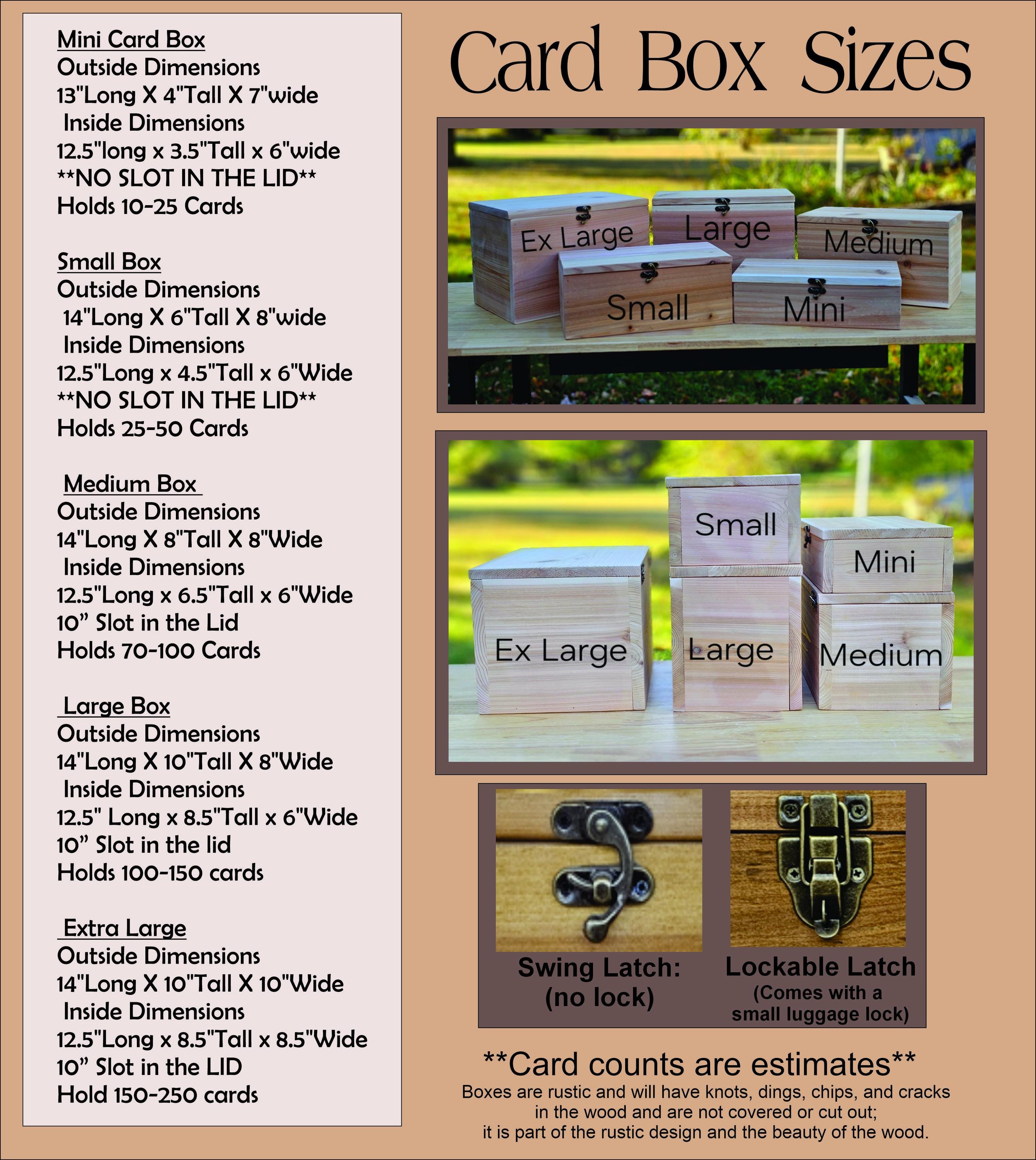 Rustic Wooden Graduation Card Box – Barnwood Card Holder With Hinged ...