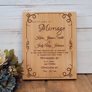 Marriage Certificate - Etsy