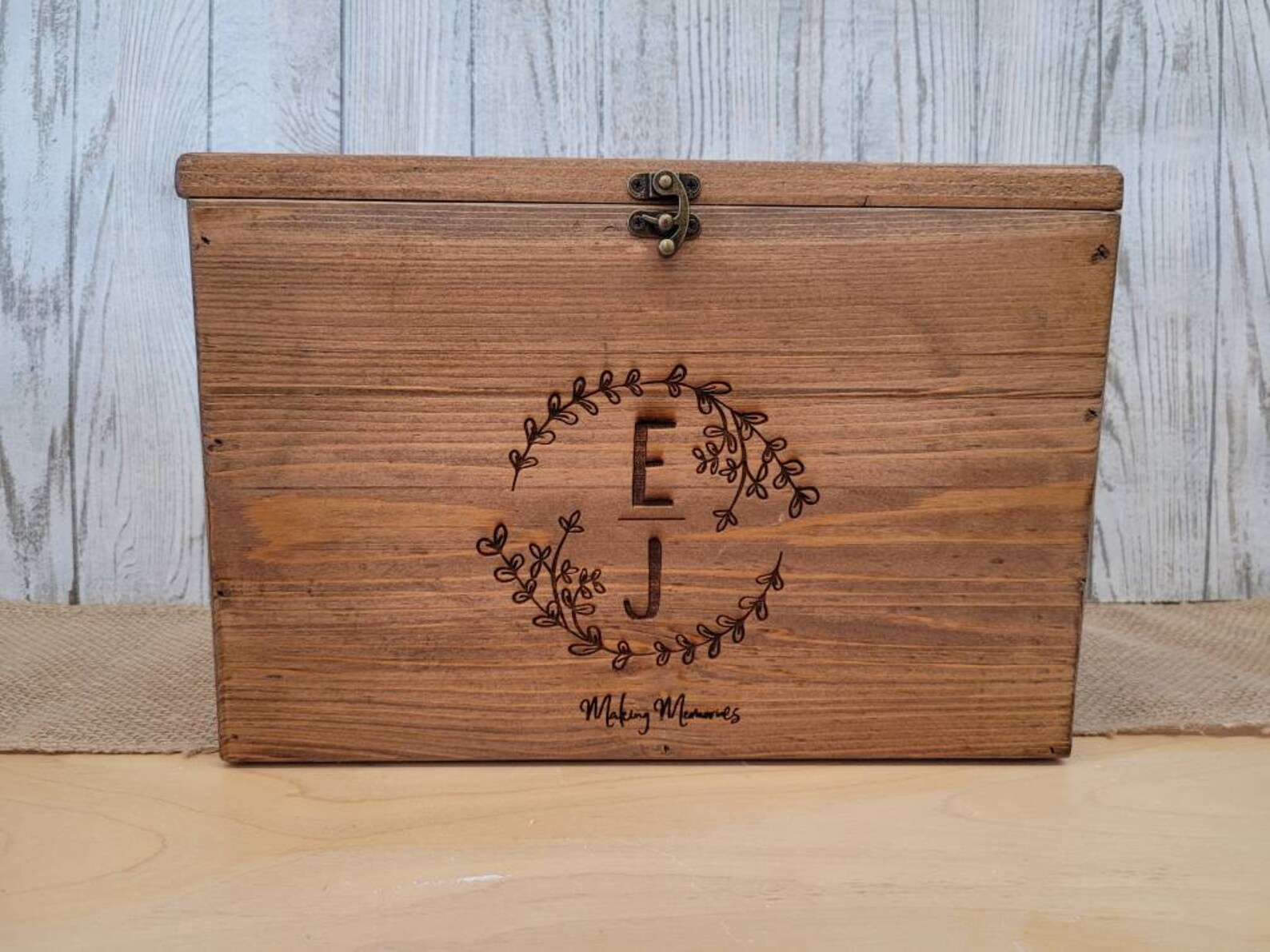 Wooden Card Box With a Lock Personalized Card Box Engraved - Etsy