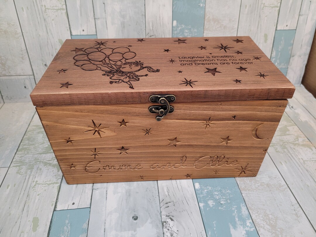 Space Themed Keepsake Box Moon and Stars Keepsake Box Astronaut ...