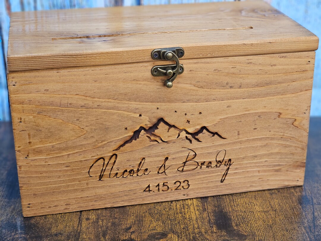 Rustic Wedding Card Box, Barn Wedding Decor, Anniversary Card Box ...