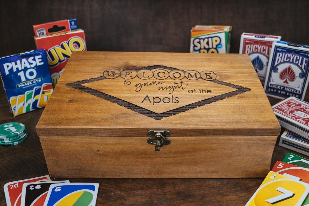 Game Night Box, Family Game Box | Personalized Game Night Box - Etsy