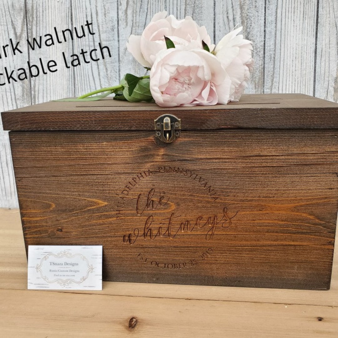 Rustic Wedding Card Box | Personalized Barnwood Keepsake - Etsy
