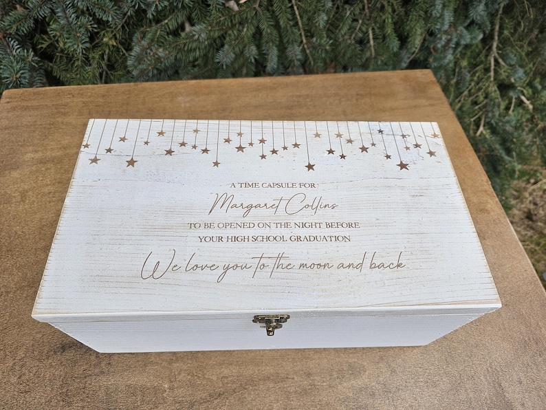 Time Capsule Keepsake Box for Newborn | Senior Gift | Personalized ...