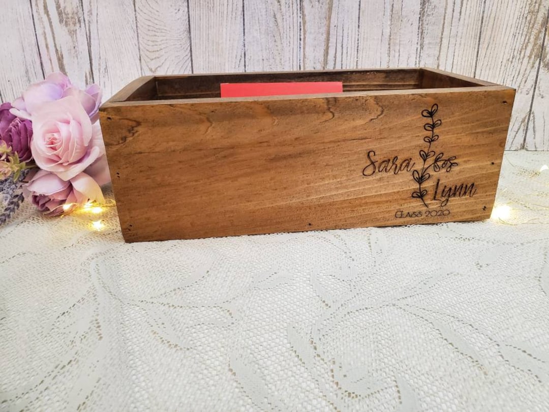 Wood Card Box, Small Custom Card Box, Rustic Wedding, Wedding Cards ...