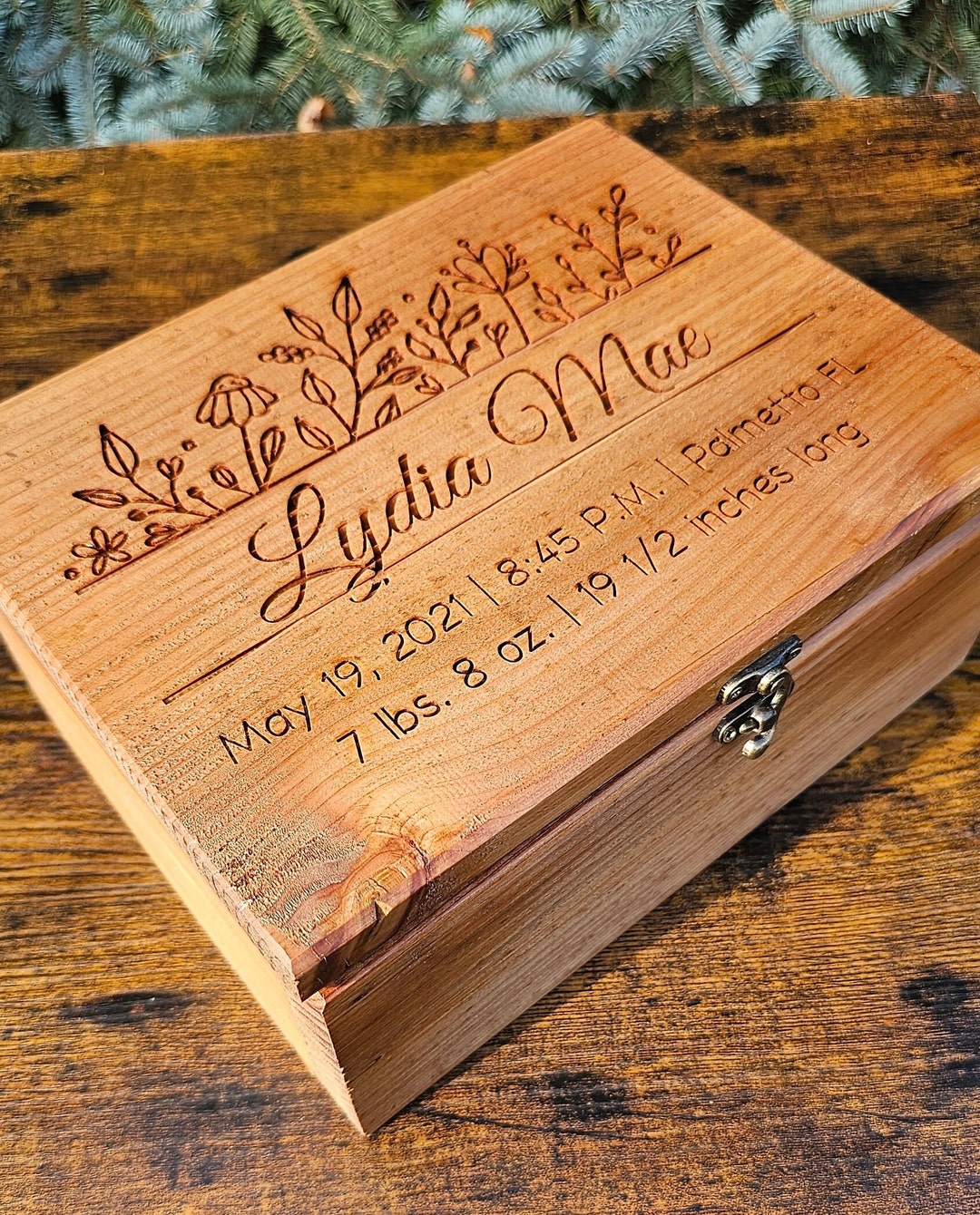 Newborn Rustic Keepsake Box - Etsy