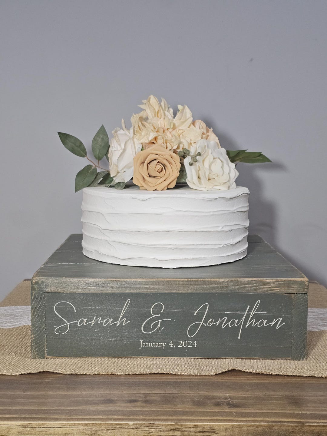 Personalized Cake Stand Wedding Cake Stand Wooden Cake Stand Rustic ...