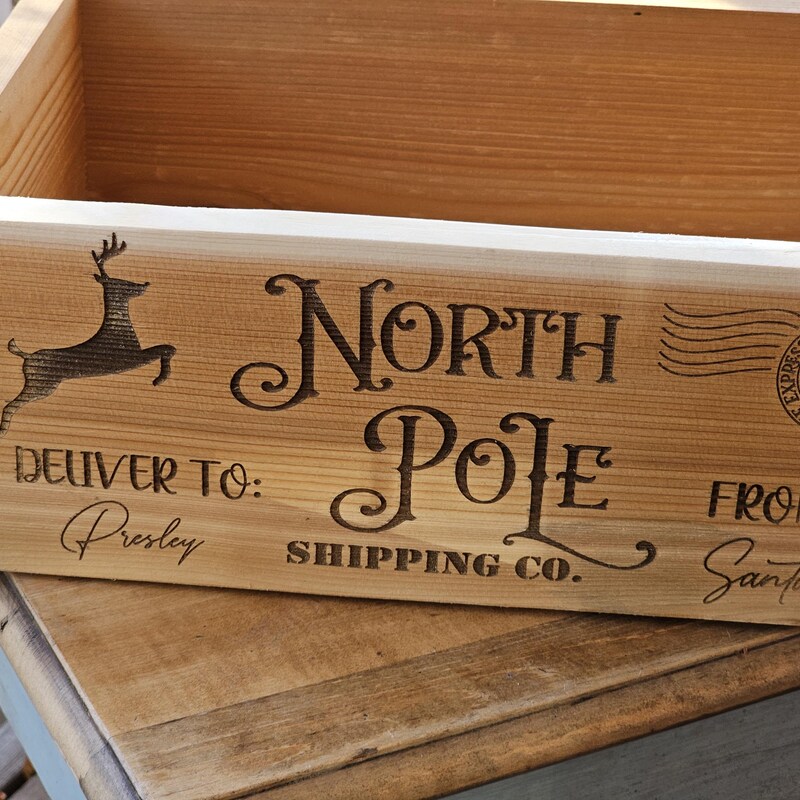 Christmas Wooden Box Centerpieces - Etsy