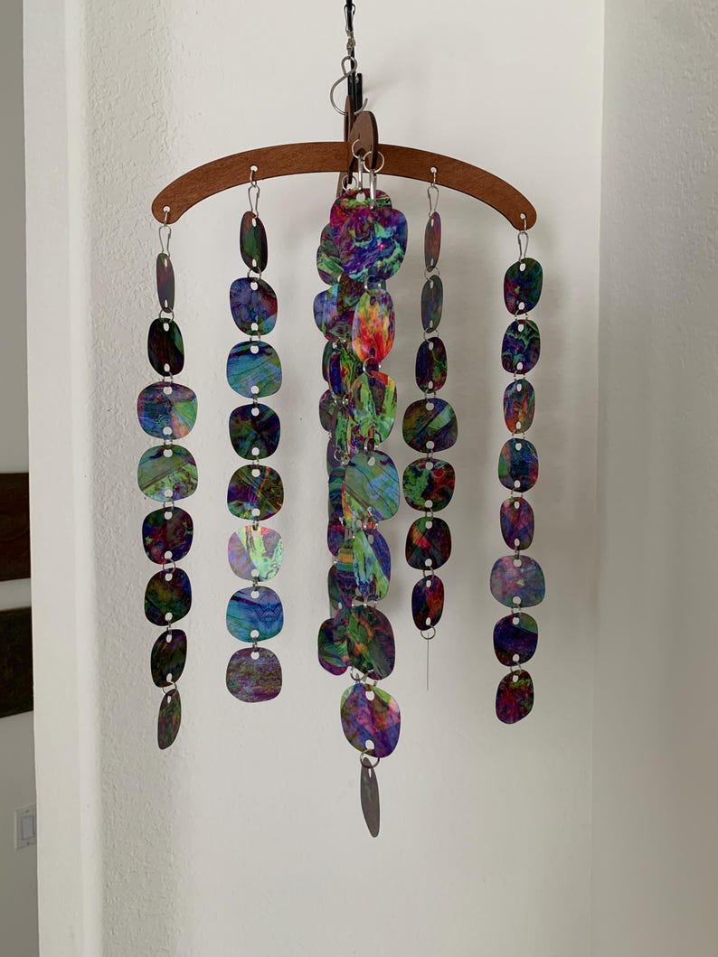 Hanging Mobile With Green, Blue and Pink Dangles, Limited Edition ...