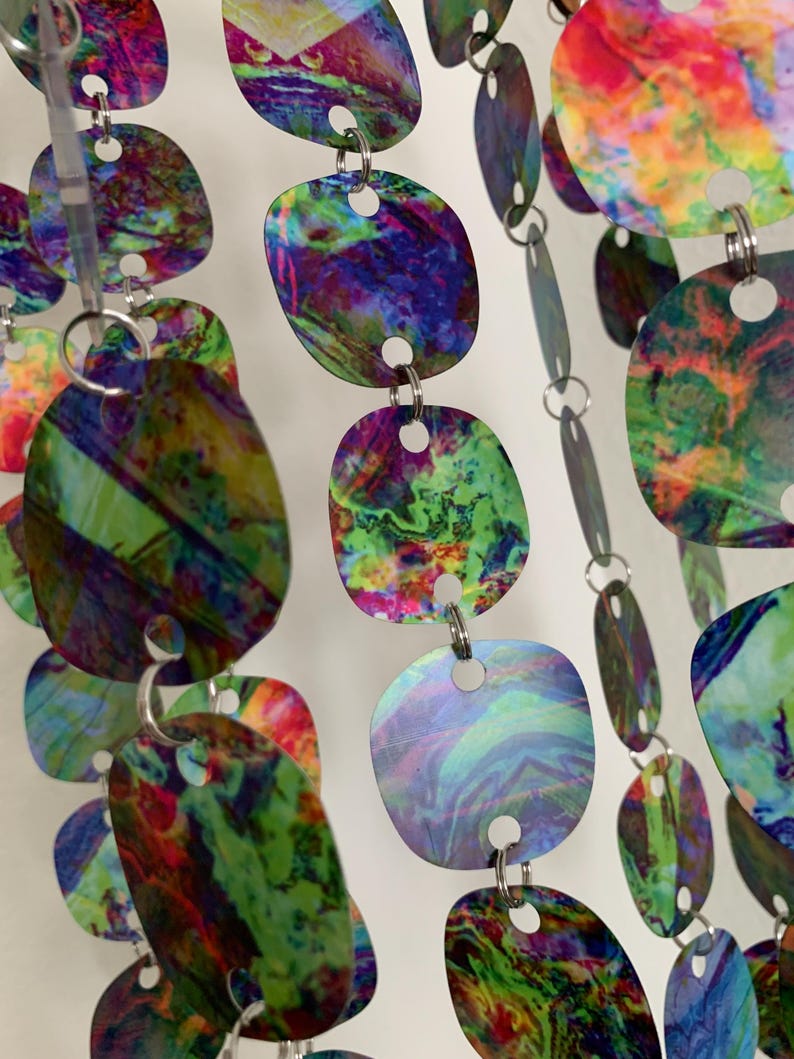 Hanging Mobile With Green, Blue and Pink Dangles, Limited Edition ...