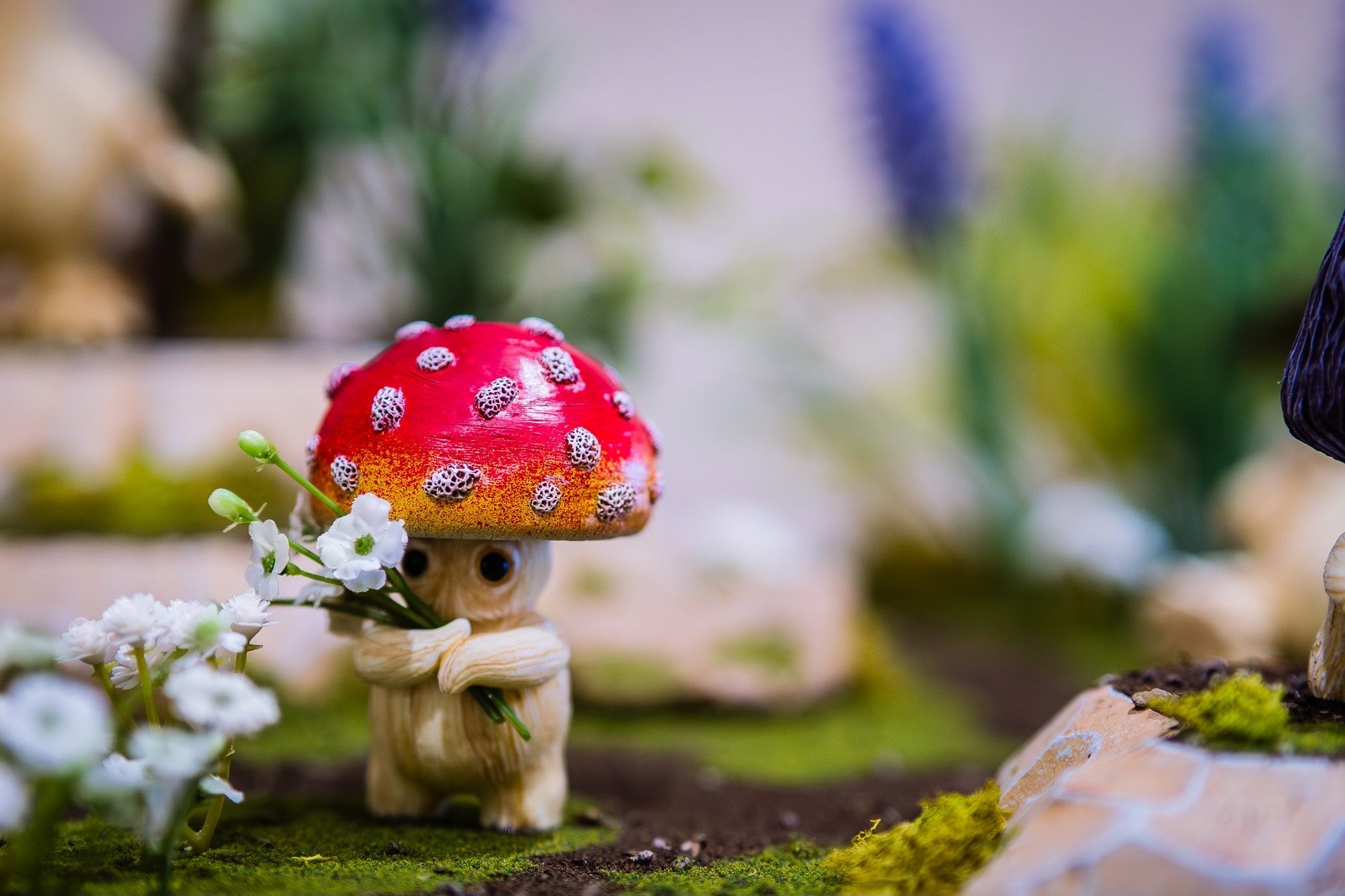 Mushroom Figurine Redcap Piltz Gnome Lissel - Etsy
