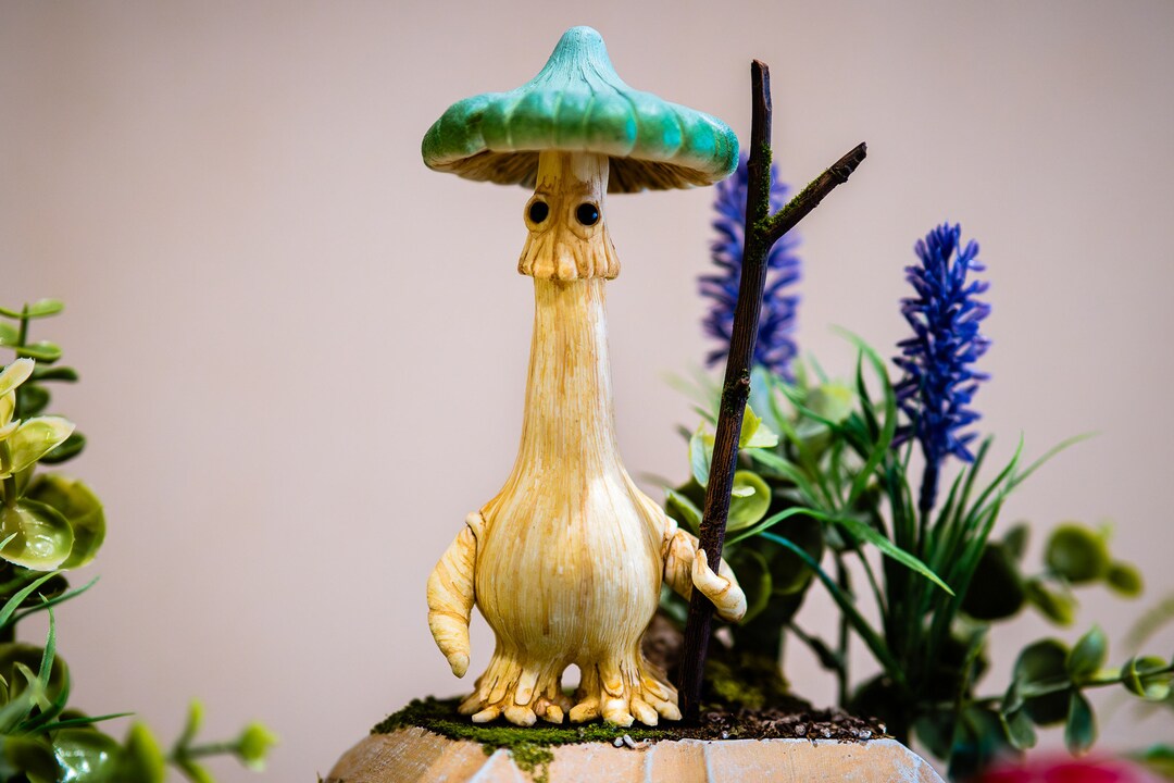 Fritz the Guardian Piltz Gnome Mushroom Figurine - Etsy