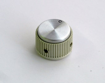 Vintage aluminum control knob with spun aluminum top 1970's new old ...