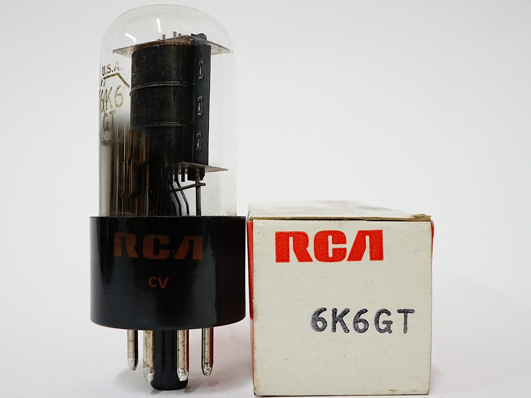 RCA 6K6GT Vacuum Tube - Original Box - New Old Stock - Black Plate ...