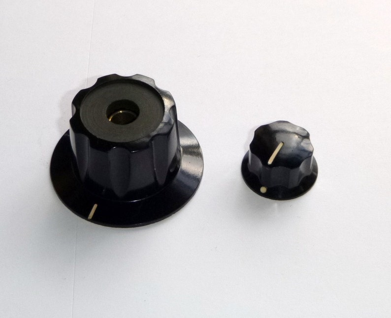Black/black Concentric Radio Knob Set Bakelite Control Knob | Etsy