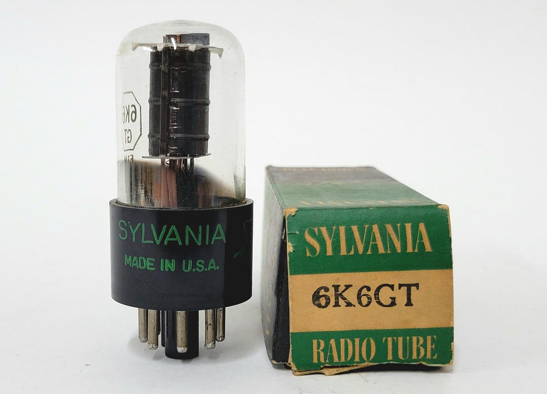 Sylvania 6K6GT Vacuum Tube New Old Stock Early Green & White Original ...