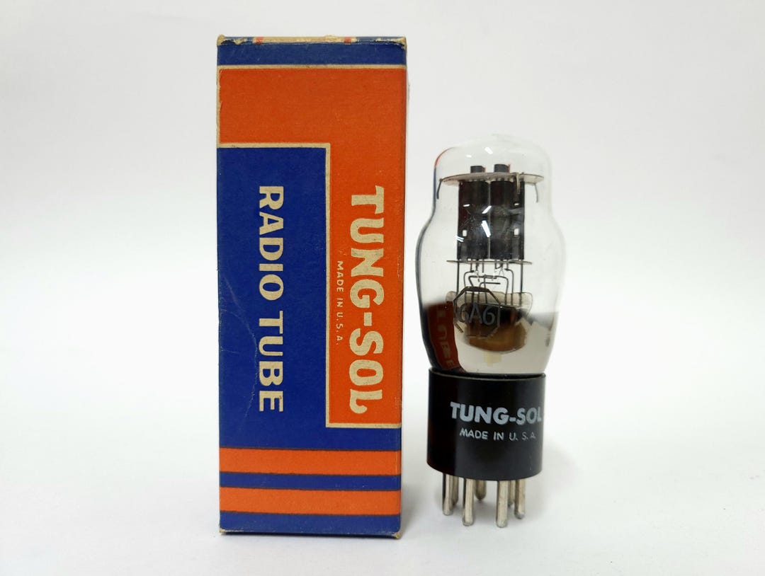 Tung Sol 6A6 Vacuum Tube - New Old Stock - Early Orange & Blue Original ...